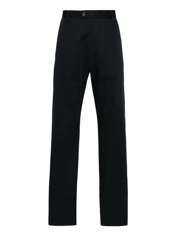 Alexander McQueen Gabardine Straight-leg Trousers - Blue