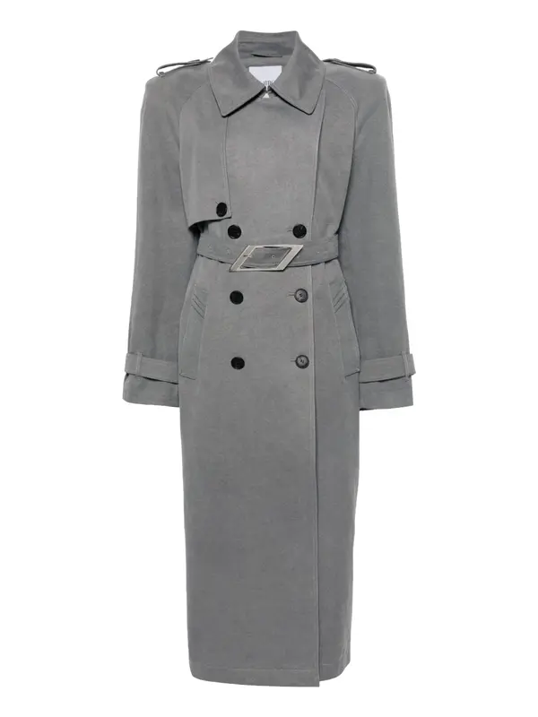 Attico Canvas Trench Coat - Grey