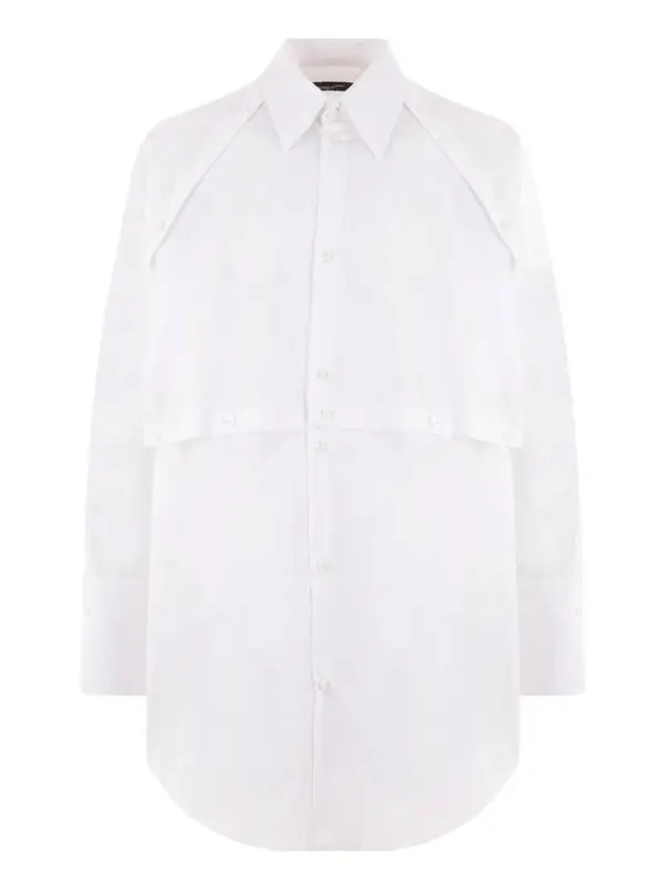 FEDERICO CINA Layered Cotton Shirt - White