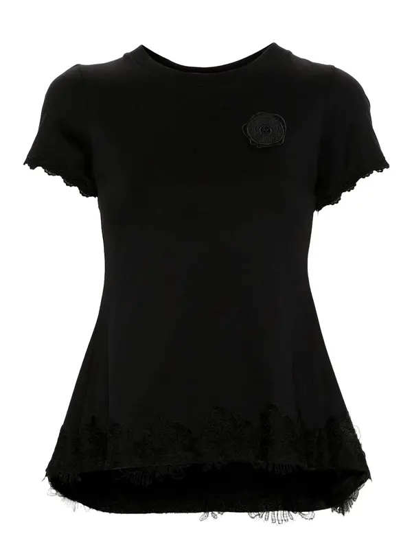 Viktor & Rolf Godet Lace-trim T-shirt - Black