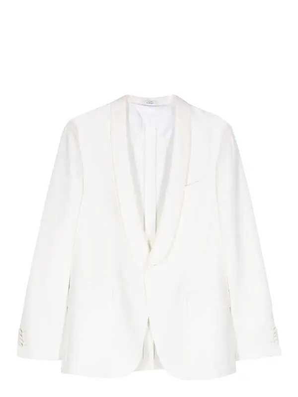 Boglioli Single-breasted Virgin Wool Blazer - White