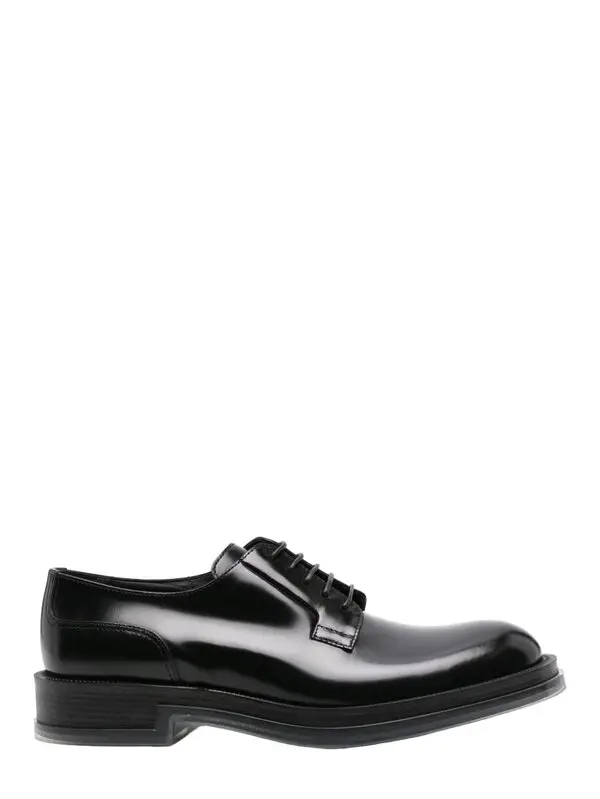 Alexander McQueen Float Leather Derby Shoes - Black