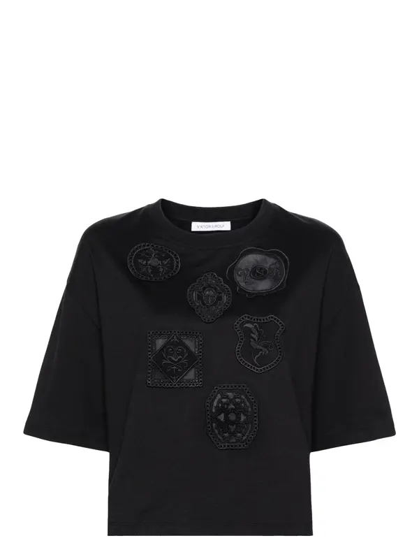 Viktor & Rolf Patch-embroidered T-shirt - Black