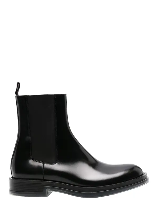 Alexander McQueen Leather Chelsea Boots - Black