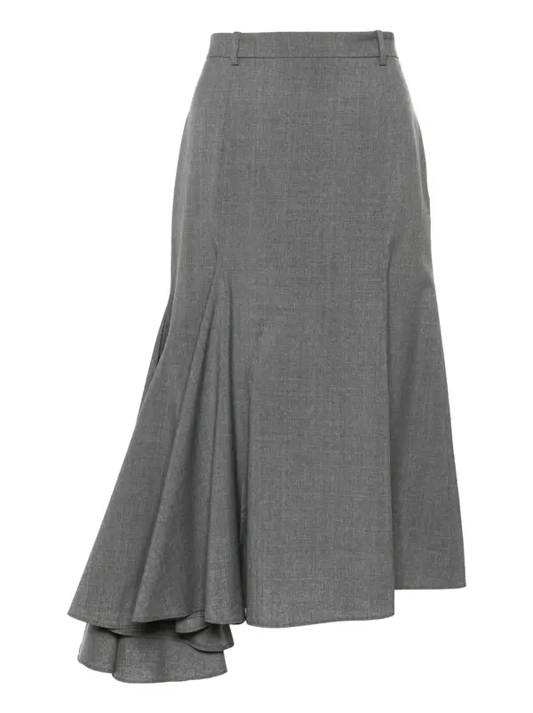 Viktor & Rolf Godet-detail Asymmetric Skirt - Grey