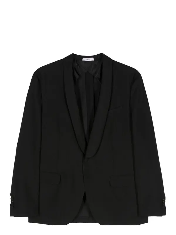 Boglioli Single-breasted Virgin Wool Blazer - Black