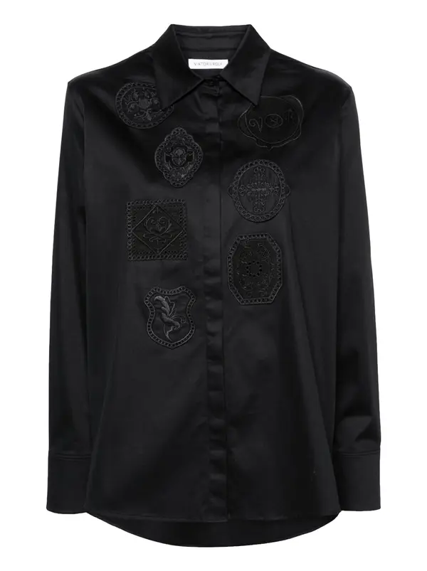 Viktor & Rolf Crochet-detail Shirt - Black