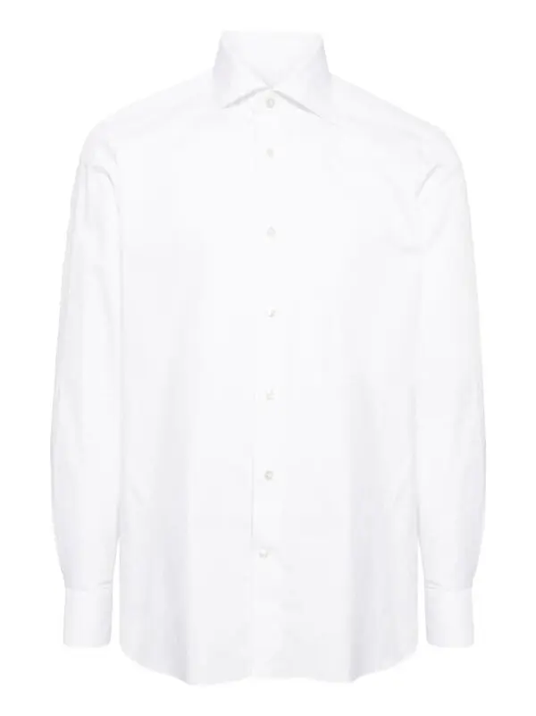 Zegna Spread-collar Cotton Shirt - White