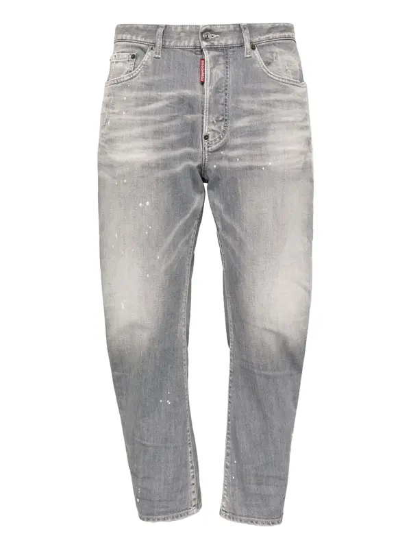 Dsquared2 Mid-rise Straight-leg Jeans - Grey