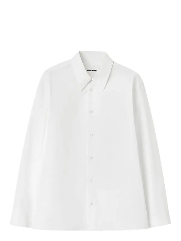 JIL SANDER Long-sleeved Cotton Shirt - White