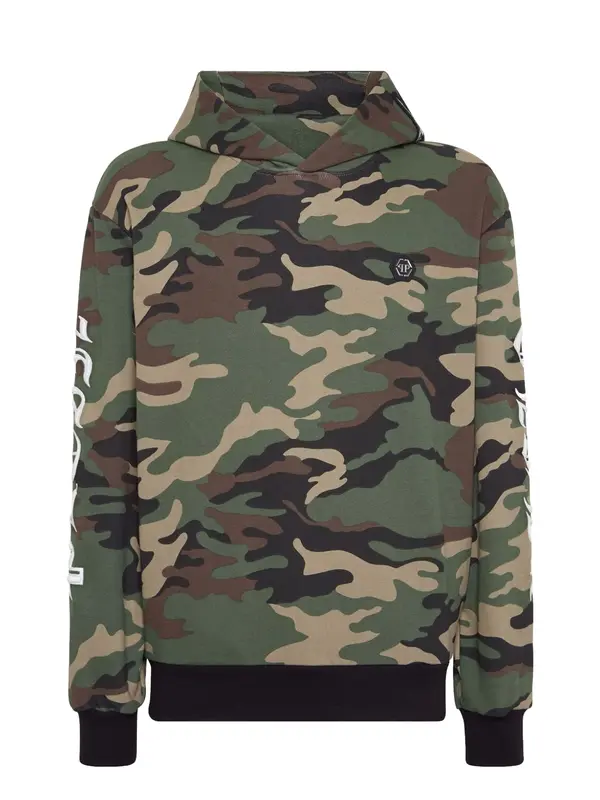 Philipp Plein Camouflage-pattern Hoodie - Green