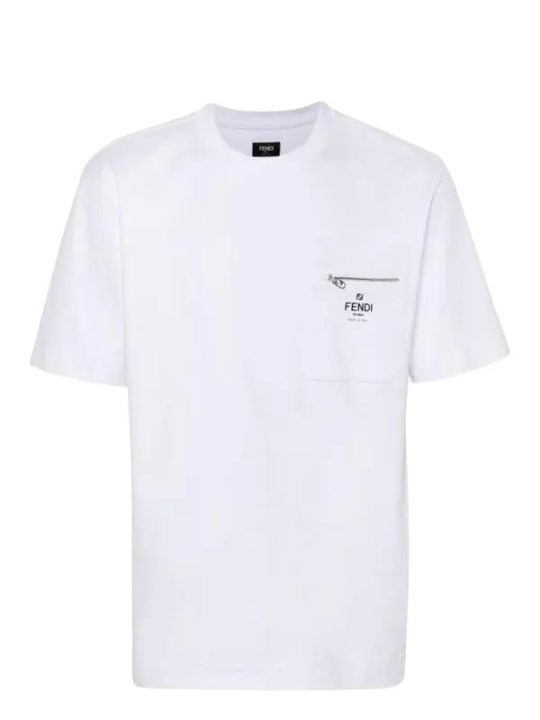 Fendi Logo-print Cotton T-shirt - White