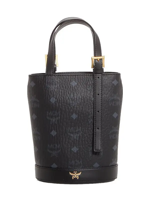 Mcm Aren Visetos Crossbody Tote - Black