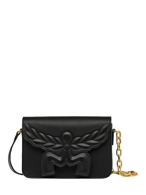 Mcm Himmel Maxi Honors Small Leather Crossbody - Black