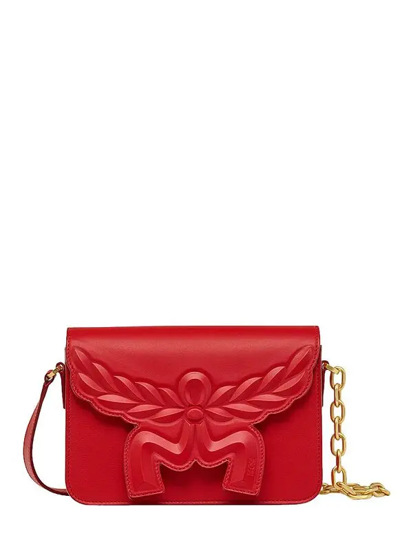 Mcm Himmel Maxi Honors Small Leather Crossbody - Candy Red