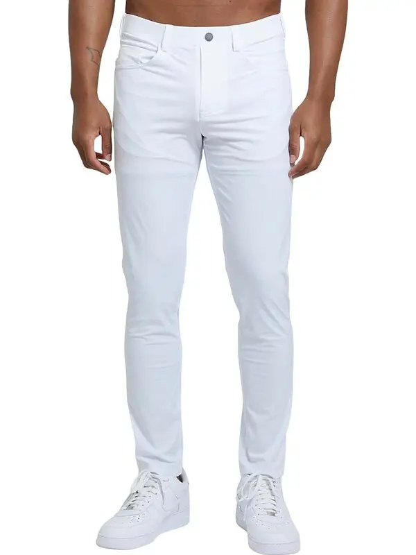 REDVANLY Kent Pull-on Trousers - Bright White