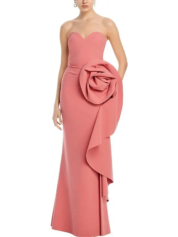 Chiara Boni La Petite Robe Ethane Rosette Gown Exclusive - Petal