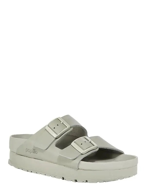 BIRKENSTOCK Arizona Flex Platform Sandals - Mineral Gray