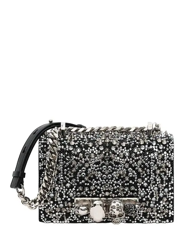 Alexander McQueen Mini Jeweled Satchel - Black