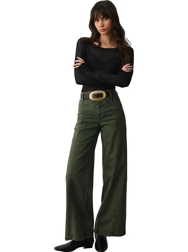 Free People We The Free Libre Wide-leg Jeans - Thyme