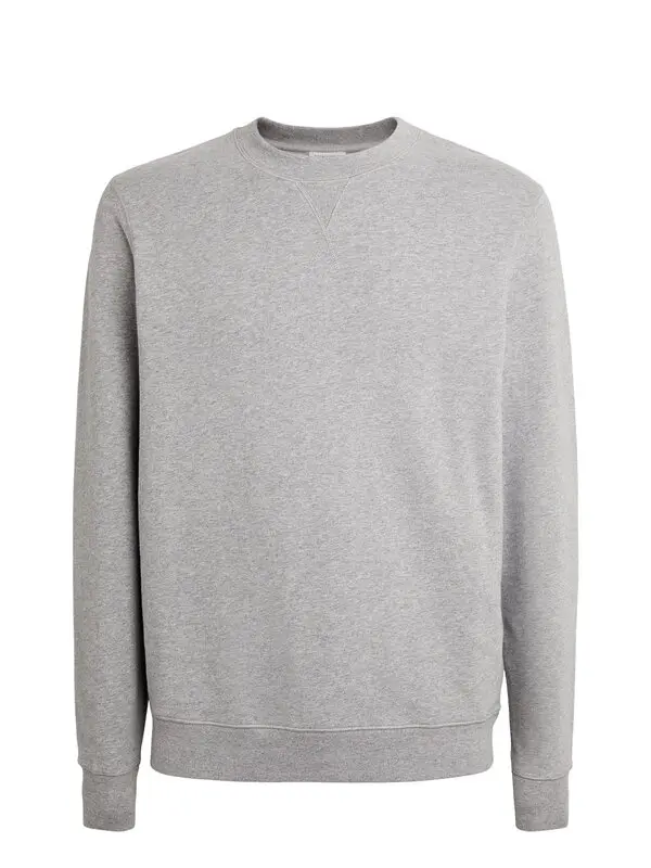 Sunspel Loopback Crewneck Sweatshirt - Grey