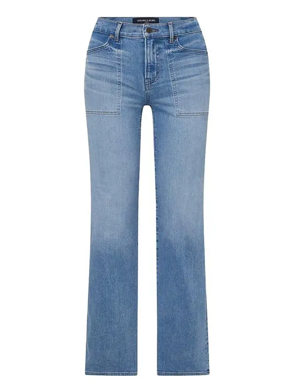 Veronica Beard Crosbie Wide-leg Jeans With Pocket Details - Amethyst