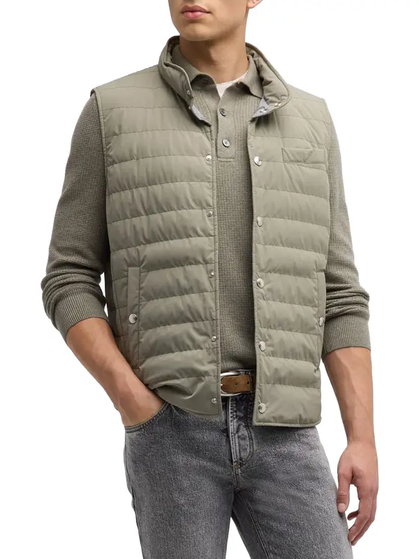 Brunello Cucinelli Nylon Vest - Military