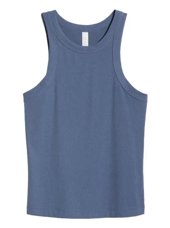 Zella Go-to Rib Performance Tank - Blue Vintage
