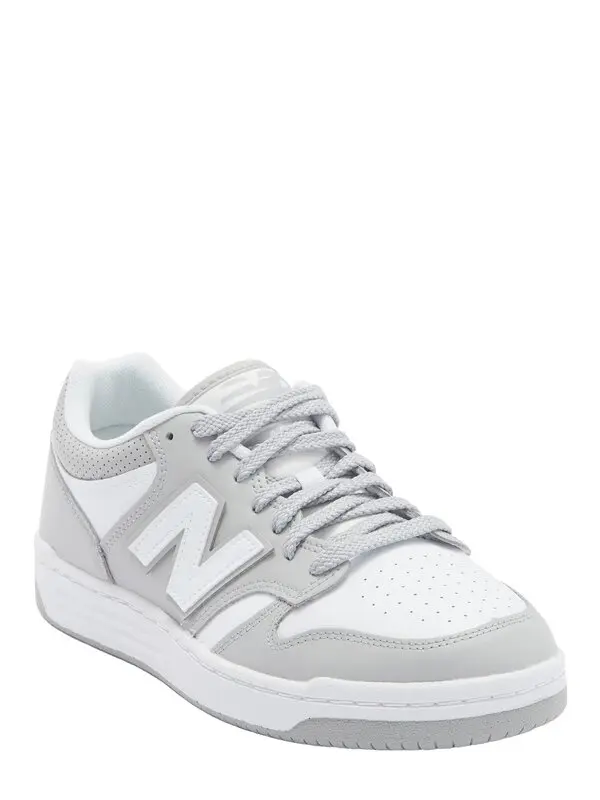 NEW BALANCE 480 Lace-up Basketball Sneakers - Grey/white