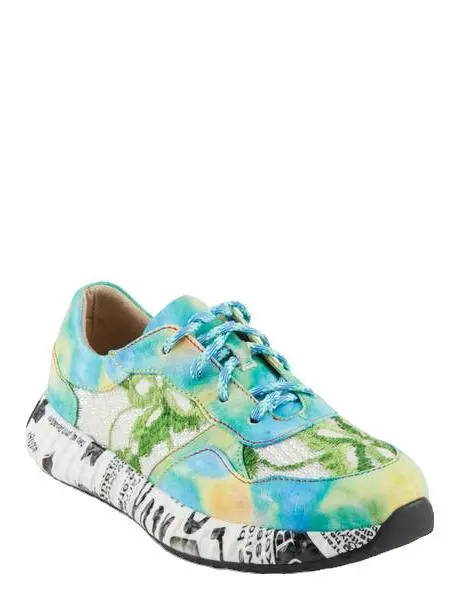 SPRING STEP SHOES Emelie Platform Sneakers - Turquoise Multi