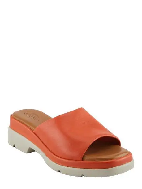 SPRING STEP SHOES Fire Island Platform Slide Sandal - Mango