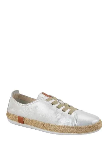 SPRING STEP SHOES Eloya Espadrille Sneaker - Silver Metallic