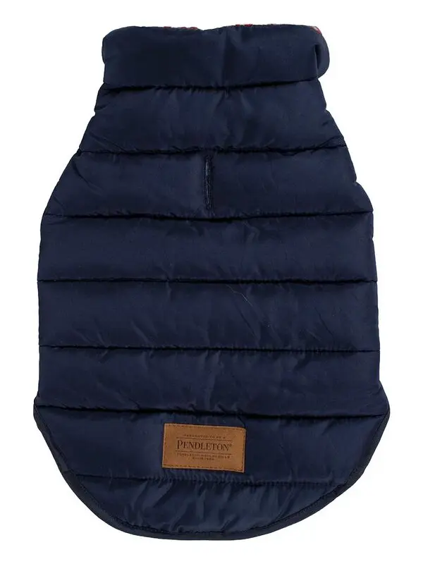 Pendleton Puffer Dog Coat - Navy
