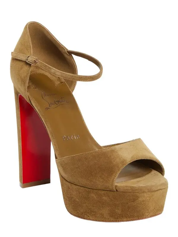 CHRISTIAN LOUBOUTIN Sandaloo Peep-toe Sandal - Bronzo/bronzo