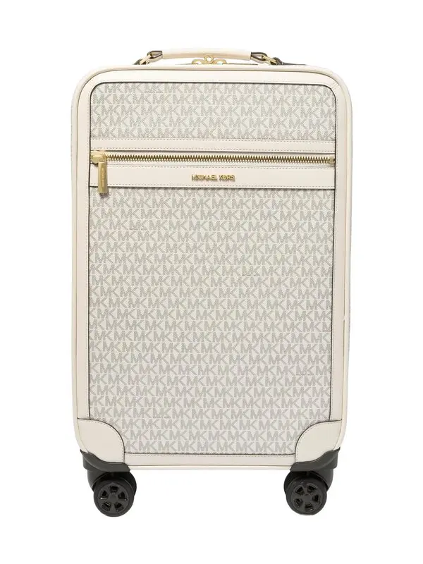 Michael Kors Signature Logo-print Suitcase - Natural