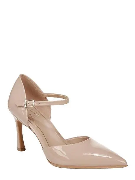 Naturalizer Amber Ankle Strap Pumps - Vintage Mauve Patent Leather