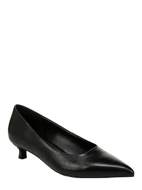 Naturalizer Natalia Kitten Heel Pumps - Black Leather