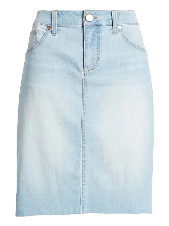 1822 Denim Frayed Hem Skirt - Colette