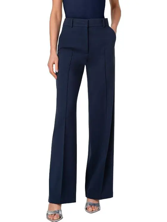 Akris Chiaro Straight-leg Jersey Trousers - Navy