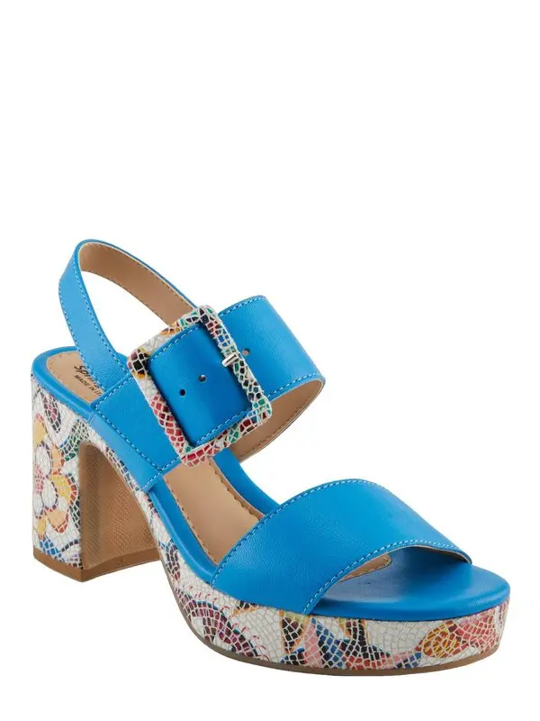SPRING STEP SHOES Azucar Slingback Sandal - Royal Blue Multi