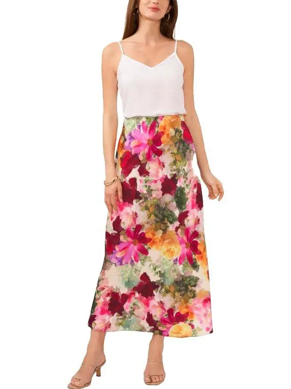Vince Camuto Floral Maxi Skirt - Antique White