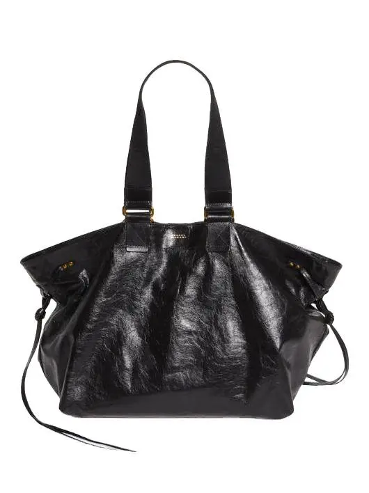 Isabel Marant Wardy Leather Shopper Tote - Black
