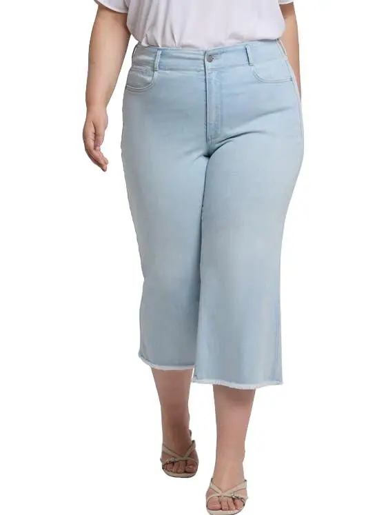 NYDJ Major High Waist Wide Leg Capri Jeans - Clear Waters