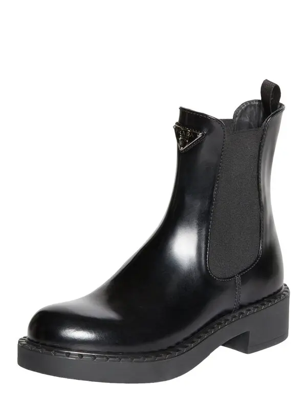 Prada Leather Chelsea Boot - F0002 - Nero