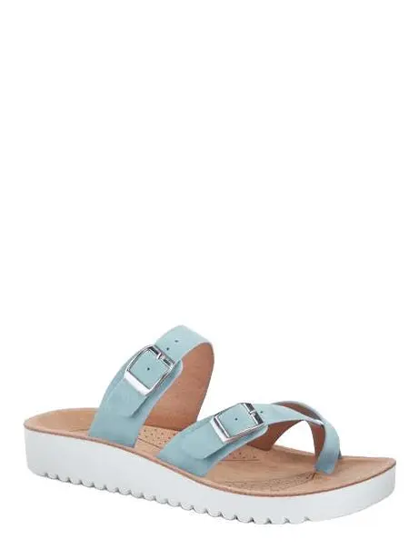 SPRING STEP SHOES Bayside Wedge Slide Sandal - Sky Blue