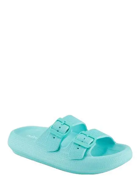 SPRING STEP SHOES Bubbles Waterproof Slide Sandal - Turquoise