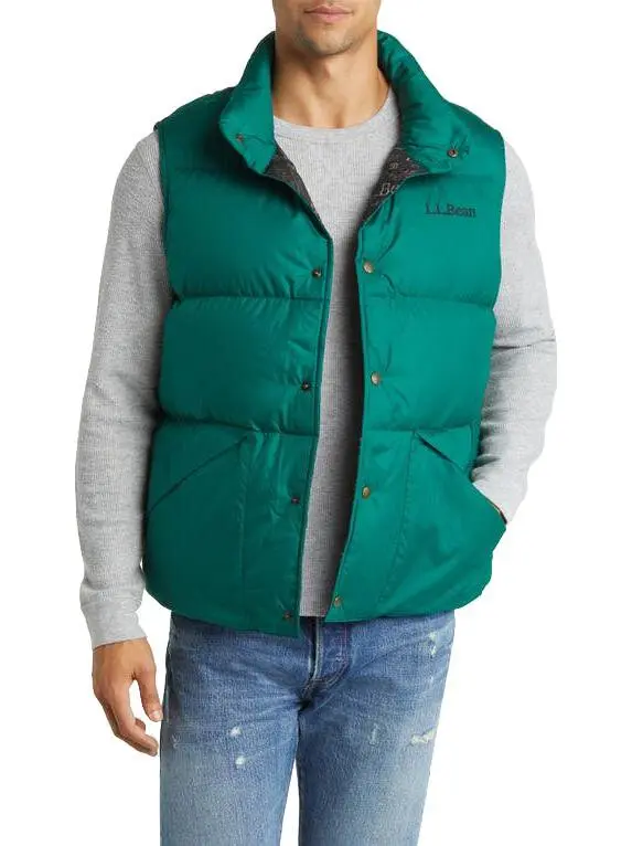L.l.bean Bean's Trail Model Down Vest '82 - Emerald Spruce