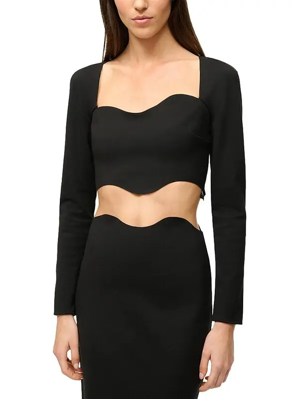 Staud Corde Crop Top - Black