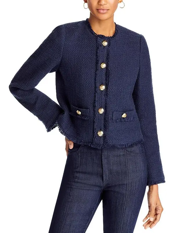 Cinq À Sept Christie Tweed Jacket - Navy