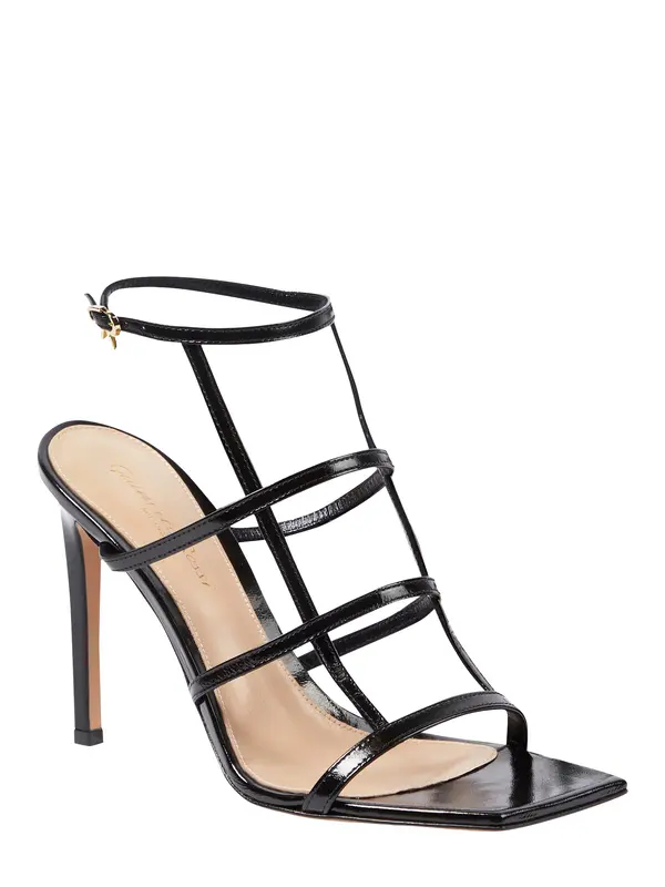GIANVITO ROSSI Mondry 95 Leather Sandals - Black